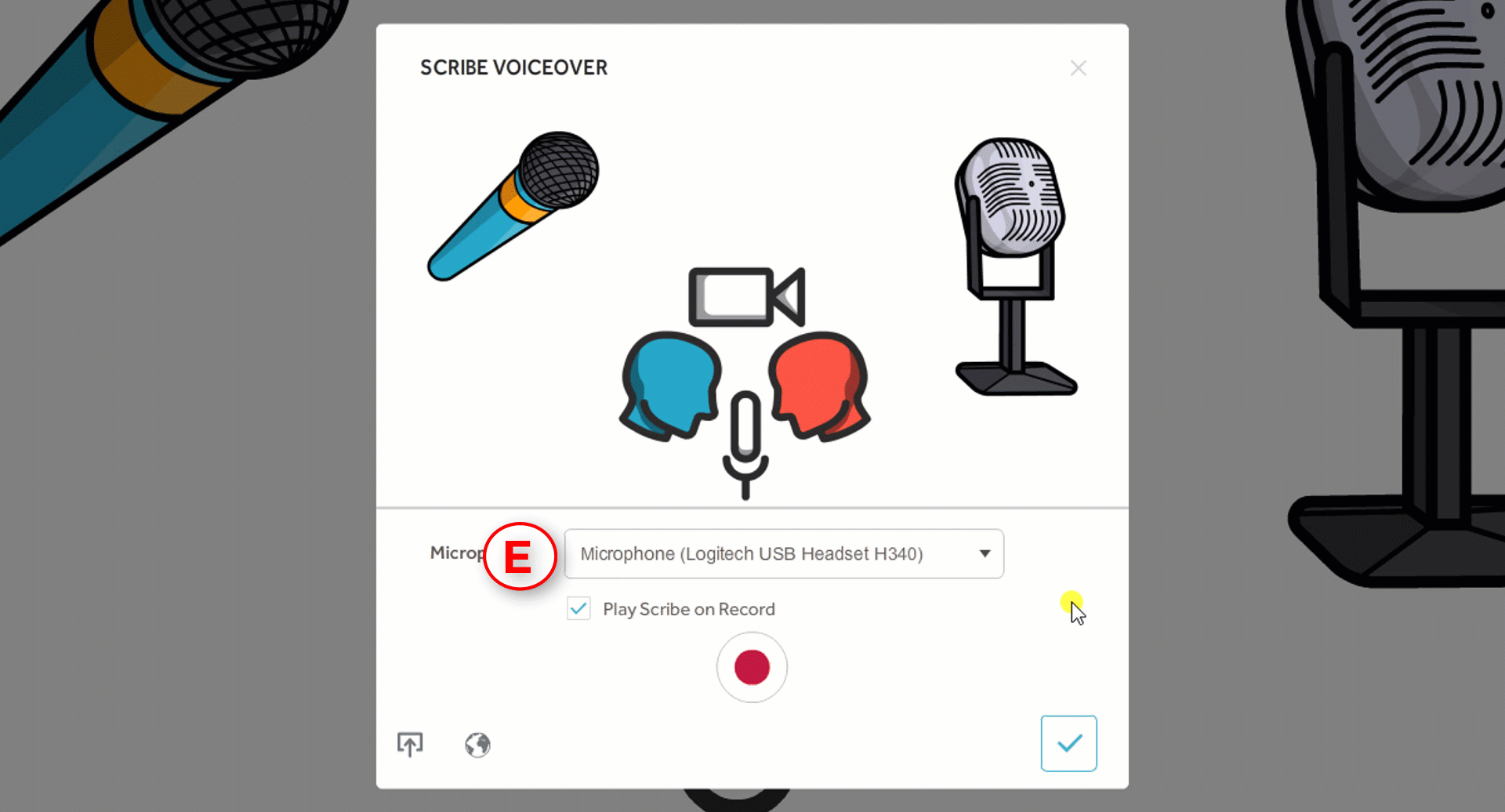 Recording a voiceover