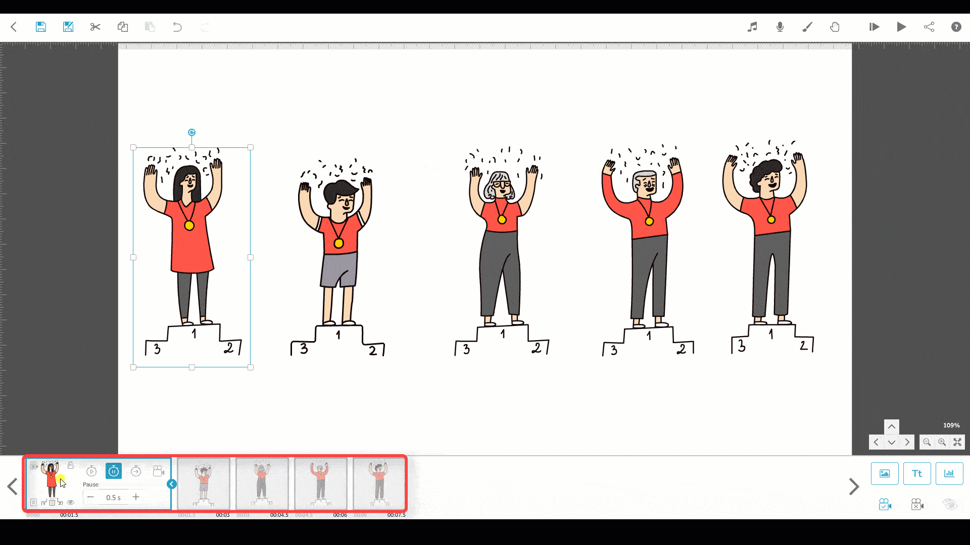 Making images appear together (VideoScribe Legacy)