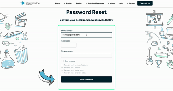 Resetting your password
